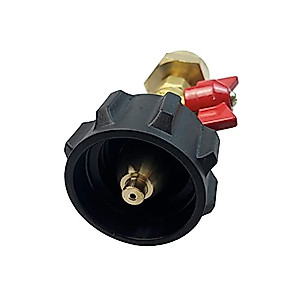 iRomehony QCC1 Propane Refill Pressure Adapter Coupler with ON-Off Control Valve LP Gas Refiller Replacement for Camping Grill 1LB Cylinder Tank