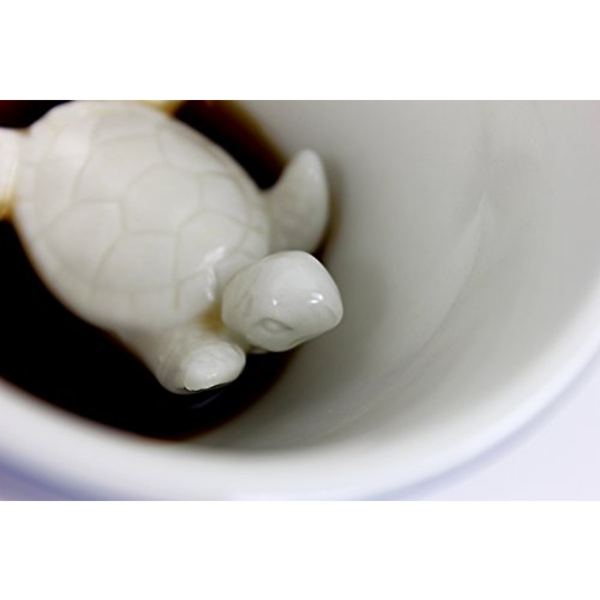 Creature Cups Turtle Ceramic Cup (11 Ounce, Wedgewood Blue Exterior) - Hidden Sea Animal Inside - Birthday, Holiday & Housewarming Gift for Ocean and Coffee & Tea Lovers