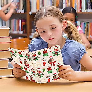 SPRIPORT Christmas Gift Owls Spiral Journal Notebook for Women Men A5 Memo Notepad Sketchbook with Durable Hardcover & 60 Pages College Notebooks for Journaling Notes Study School Work Boys Grils