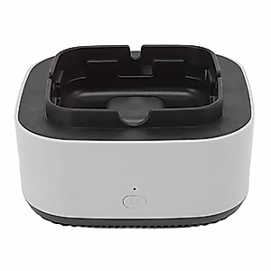 Negative Ion Air Fresher, Smokeless Ashtray One Button Operation Air Suction Structure Portable for Family (Grey)