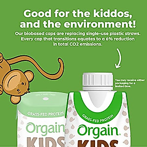 Orgain Organic Kids Protein Nutritional Shake, Chocolate - 8g of Protein, 22 Vitamins & Minerals, Fruits & Vegetables, Gluten Free, Soy Free, Non-GMO, 8.25 Fl Oz (Pack of 12)