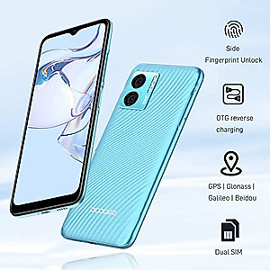 DOOGEE N50 |2023| Unlocked Cell Phone,15GB RAM+128GB ROM, Android 13 Smartphone,50MP AI Camera Mobile Phone,Loud Speaker,6.52" HD+Display Android Smartphone,Dual Sim 4G,OTG/Fingerprint Blue