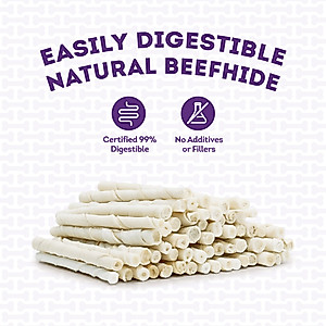 Treatly Beefhide Twist Sticks 5" Dog Chew Treats - Natural Flavor, 1 lb/1 Pack