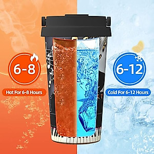 WANGZHAO Music Note Pianos Print Double Wall Stainless Steel Vacuum Insulated Tumbler Cup Home Thermal Cup