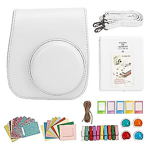 DAUZ Camera Case, SkinFriendly AntiScratch Adjustable Camera Bag with Stickers for Mini 12 (White)