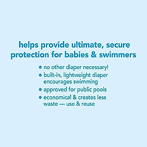 i Play by Green Sprouts Girls Reusable Absorbent Toddler Swim Diapers - Swimming Suit Bottom | No Other Diaper Necessary Hot Pink 4T