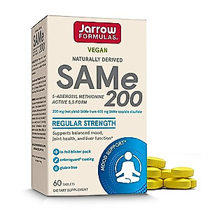 Jarrow Formulas Same 200 mg - 60 Tablets - Highest Concentration of Active S,S Form - Supports Joint Health, Liver Function, Brain Metabolism & Antioxidant Defense - 60 Servings