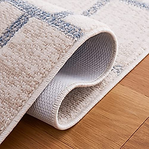 Safavieh Blair Collection Machine Washable Slip Resistant 2'2" x 8' Beige/Grey BLR238B Entryway Foyer Living Room Bedroom Kitchen Runner Rug