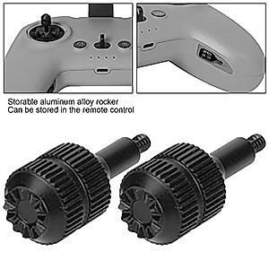 01 02 015 FPV Drone Controller Joysticks, CNC Aluminium Alloy Beautiful 2PCS Aluminum Controller Joysticks for Model Airplane Accessories for Metal Joystick Protector(Black)