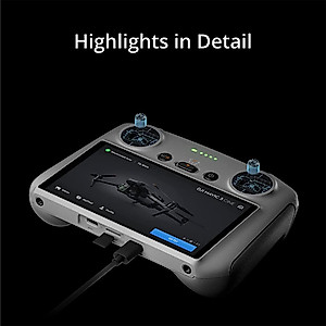 DJI CP.RC.00000005.01 RC Remote Controller for DJI Mini 3 Pro, Mavic 3 Series, Air 2S Drones, Gray Bundle with Lexar 64GB MicroSDXC Memory Card, Deco Gear Drone Landing Pad and 7" Hard EVA Case