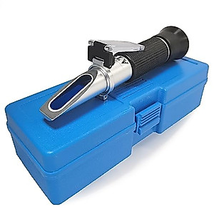 Salinity Refractometer 0~28% Scale Range, Measuring Sodium Chloride Content in Brine, Seawater and Industry. Salinometer for Food with Automatic Temperature Compensation (ATC)