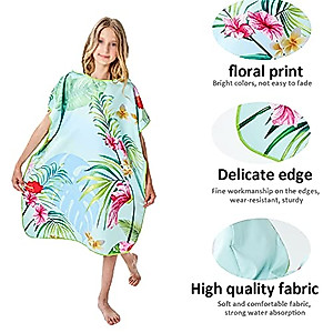 ZHAOLEI Beach Bathrobe Changing Robe Poncho with Hood Surf Poncho Compact Quick Dry Hooded Towels Gift (Color : D, Size : 70x90cm)