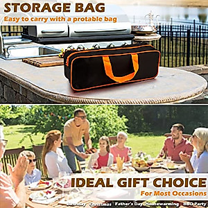 Joyfair 23Pcs Griddle Accessories Kit, Flat Top Grill Spatulas Set with Melting Dome, for Outdoor Camping BBQ, Stainless Steel Grilling Tools, Including Turners Scraper Carrying Bag, Dishwasher Safe