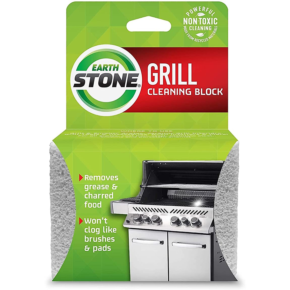 EarthStone International GrillStone Grill Cleaning Block, brown (750SS012) Twin