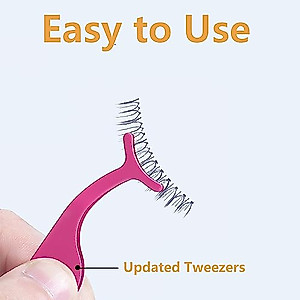 Lashes that Look Like Extensions, Strongly Adhesive Fake Eyelashes, Eye Lashes Sets Pack Natural Look, Cat Eye Wispy Lashes Set , Lash Extension Kit for Self Application, Volume Lash Strips, Lash Clusters with Glue & Tweezers