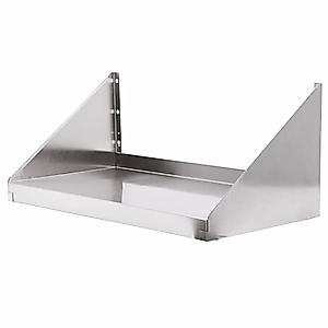 SWOTCATER Stainless Steel Shelf 12"x24" 240LB, Commercial Wall Mounted Floating Shelving for Home Kitchen, Restaurant