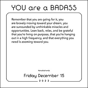 You Are a Badass 2023 Day-to-Day Calendar