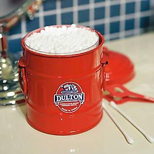 Dulton 100-244RD Micro Garbage Can, Red, Tickling for Adults and Children, Extra Small Size Garbage Can, with Tabletop Lid, Tin Can, Height 4.3 inches (110 mm), Diameter 3.5 inches (90 mm)