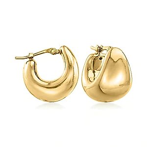 Ross-Simons 18kt Gold Over Sterling Silver Puffed Dome Hoop Earrings