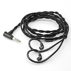 FAAEAL QDC C-Pin Replacement Cable,for KZ ZSN, ZS10 Pro, ZSN Pro,ZSX, ZSTX,Zax,ASF,ASX/CCA CA4,CA16,C12,C10,AS16,A10 QDC IEMs 1.5m/4.9ft (4.4mm)