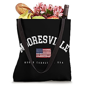Mooresville NC Retro American Flag USA City Name Tote Bag