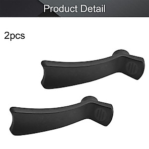 MroMax Universal Pot Lid Cover Knob Stand, Pot Lid Handle Replacement Knob for Kitchen Cookware, Black Large with Three Lines Pattern 2Pcs