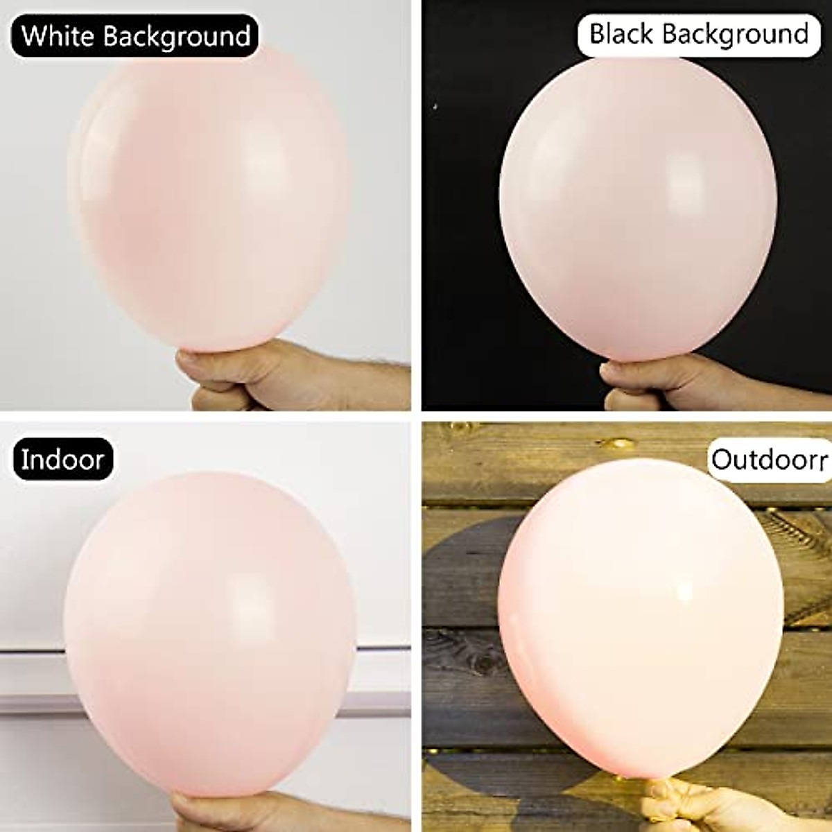 PartyWoo Pastel Pink Balloons, 100 pcs Pink Balloons Different Sizes Pack of 18 Inch 12 Inch 10 Inch 5 Inch for Balloon Garland as Birthday Decorations, Wedding Decorations, Baby Shower Decorations