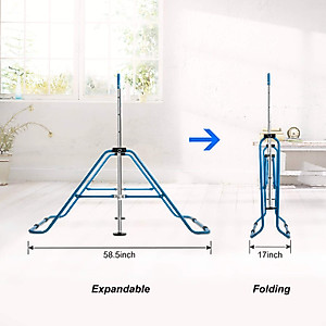 YEEGO DIRECT Gymnastics Bar with Rings, Gymnastics Bar for Kids Ages 3-12, Foldable Gymnastics Bar, Kids Gymnastics Bar Expandable for Home Training Kids Gifts for Grils Boys（Blue）