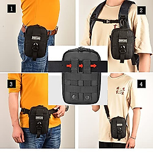 MZIPLINE Tactical Package-Smell Proof-Bag Crossbody Sling Shoulder Bags with Carbon Lining for Man (Black S)