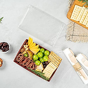 Restaurantware Matsuri Vision 8 x 5 x 1.5 Inch Medium Sushi Trays 100 Greaseproof Sushi Packaging Boxes - Lids Sold Separately Disposable Wood Grain Paper Sushi Containers For Entrees Or Snacks