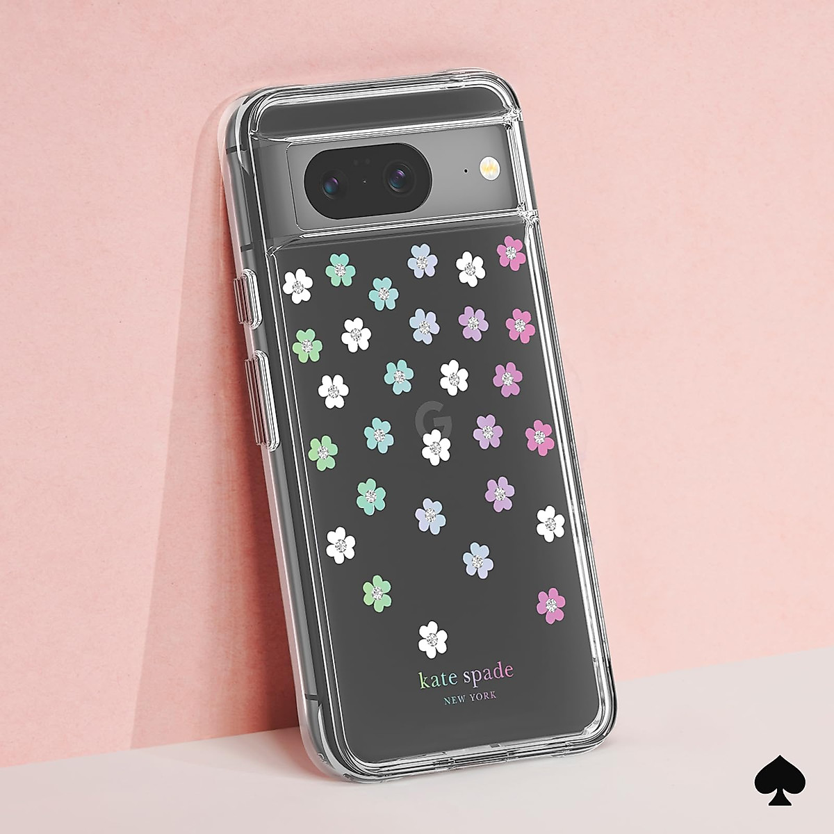 kate spade new york Google Pixel 8 Case, Compatible with Wireless Charging - Scattered Flowers