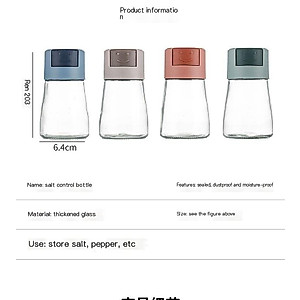 Gold Salt And Pepper Shakers, Measuring Salt And Pepper Shakers, Accurately Quantifying Each 0.5g-1/8 Tsp, Quantifying Spice Dispenser, Salt Shaker With Lid, Airtight Transparent Glass Flavoring Bottl
