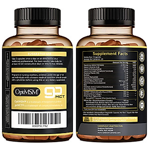 Hair + Beard Growth Vitamins for Men | Biotin 10,000mcg, Collagen, Patented OptiMSM®, goMCT®, Saw Palmetto | 60 Day Supply | Naturally Regrow Stronger, Thicker, Healthier Hair & Stops Hair Los