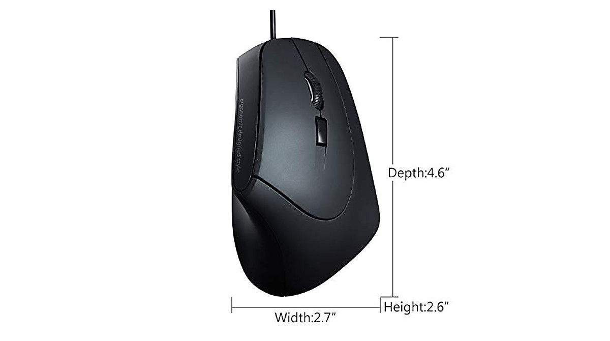 SANWA Wired Ergonomic Mouse, Optical Vertical Computer Mice, Reduce Wrist Strain, (1000/1600 ...