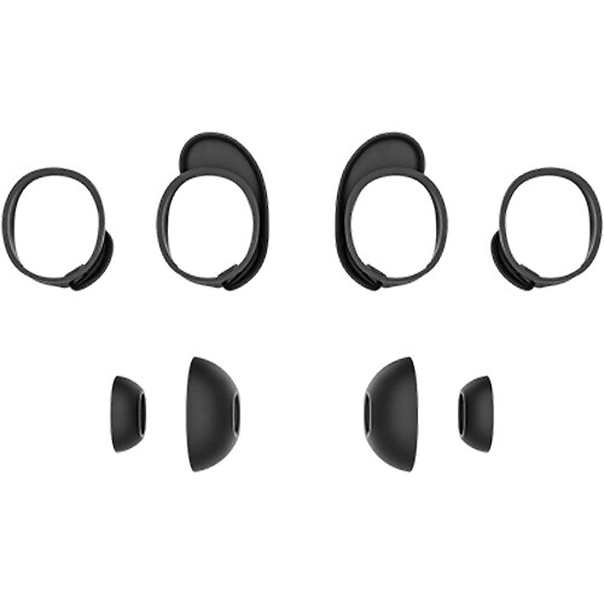 Bose QuietComfort Ultra True Wireless Bluetooth Adjustable Noise Cancelling Earbuds, Spatial Audio, Up to 6 Hours of Play Time, Black Bundle with Alternate Sizing Kit