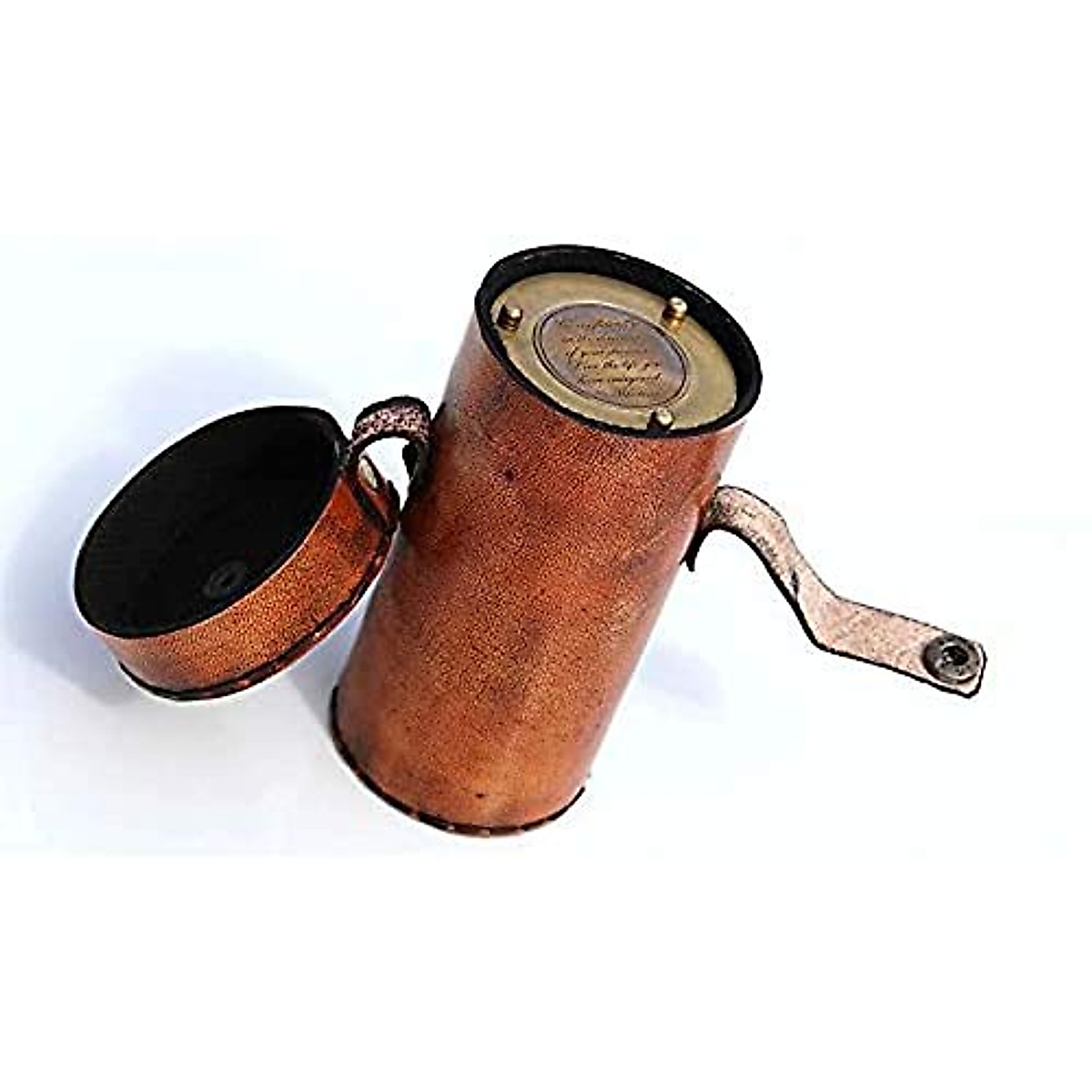 ROORKEE Instruments Nautical Brass Hourglass, Sand Clock, Sand Timer with Thoreau's Go Confidently Poem Carved on Both Sides, Metal Sand Watch with Beautiful Leather Case, Home, Desk, Office Décor.