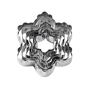 Wilton 6-Piece Nesting Fondant Double Sided Cut Out Cutters, Blossom