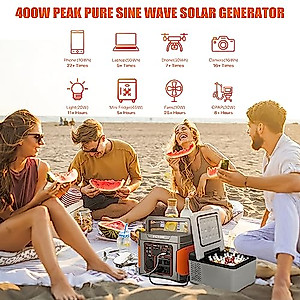 PGYOB 300W Portable Power Station, 296Wh Outdoor Solar Generator Backup Ternary Battery Pure Sine Wave Power Pack with AC/DC Outlet, PD USB-C Outlet for Home, Camping, RV, Blackout, CPAP