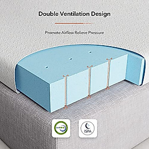 Sweetnight 4 Inch California King Mattress Topper, High Density Memory Foam Mattress Topper for Enhanced Support, Medium Firm Mattress Topper with Non-Slip Design, Cal King Size