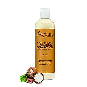 SheaMoisture Body Lotion 2-Pack – Raw Shea Butter Hydrating Moisturizer w/Frankincense and Myrrh, Gifts for Women, 13 Oz Ea