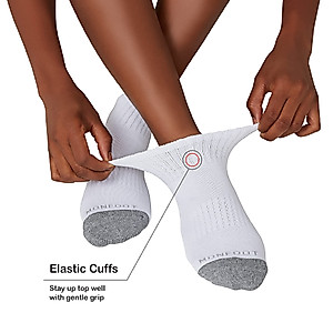 MONFOOT Women's and Men's 6 Pairs Daily Cushion Comfort Fit Performance Quarter Socks Large, multipack