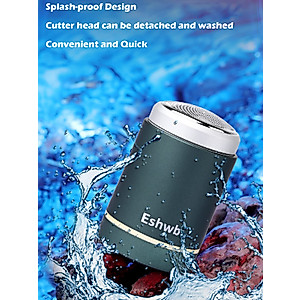 Eshwb Travel Men's Shaver Mini Electric Razor for Men USB Rechargeable Beard Shaver Pocket Size Shavers Compact Razor Wet Dry Use (Green)