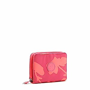 Kipling Women's Money Love, RFID Anti-Hacker Technology, Zip Closure Wallet, Coral Print