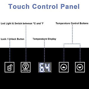 ROVSUN 16 Bottle Wine Cooler Refrigerator, Freestanding Compressor Wine Chiller, Beverage Wine Fridge with Digital Temperature Control & Double-layer Glass Door for Red White Wine, Champagne, Beer