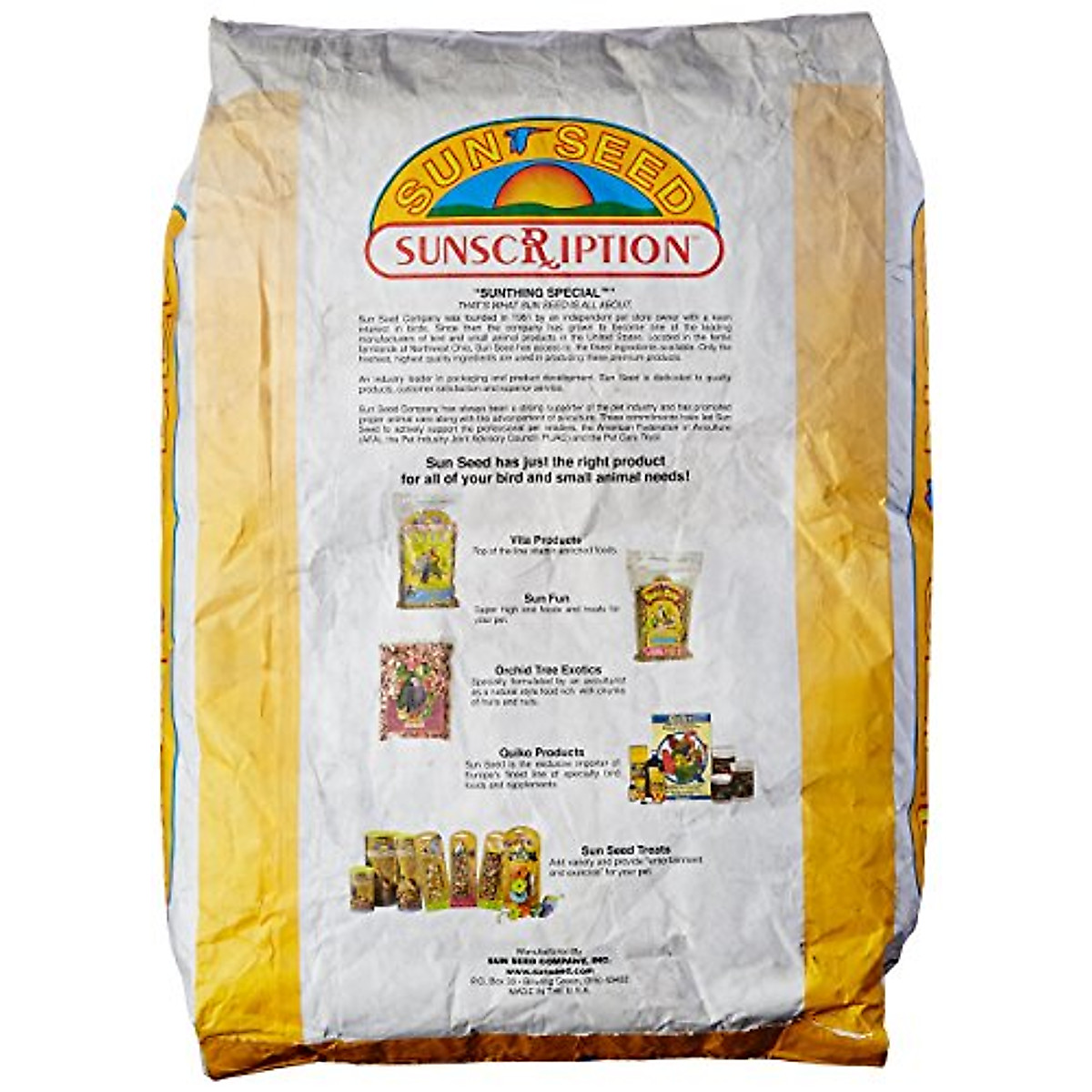 Sun Seed Company Bss20610 Vita Mix Daily Diets Cockatiel Food, 25-Pound