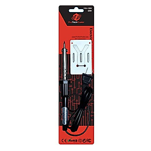 30 Watt Soldering Iron Replaceable Precision Tip 30w Fine Point Conical Electronics Circuit Repair Through Hole Printed Boards Prototyping 120V Plug Pencil Welder works with 60/40 and Solder