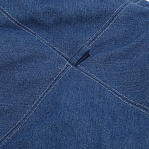 ILUFAM Denim Beret Hat for Women French Style Artist Hat Casual Beanie Cap (Blue)