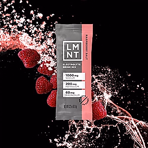 LMNT Keto Electrolyte Powder Packets | Paleo Hydration Powder | No Sugar, No Artificial Ingredients | Raspberry Salt | 30 Stick Packs