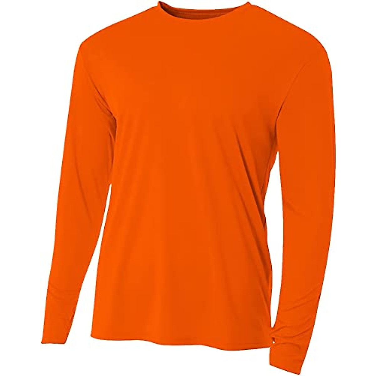 A4 Cooling Performance Long Sleeve Crew - Safety Orange - 2XL