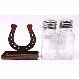 Rustic Metal Horseshoe Salt and Pepper Shaker